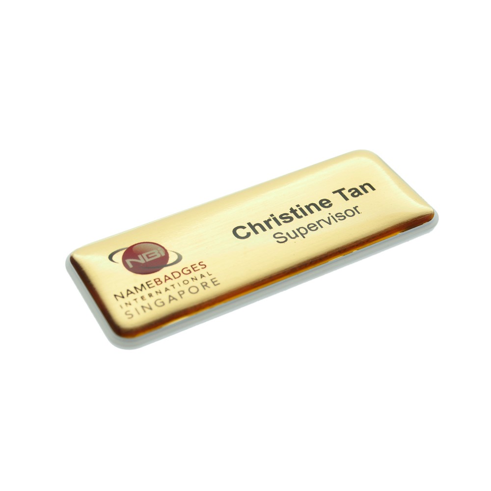 Prestige Name Badge Gold Background in Singapore - Name Badges ...
